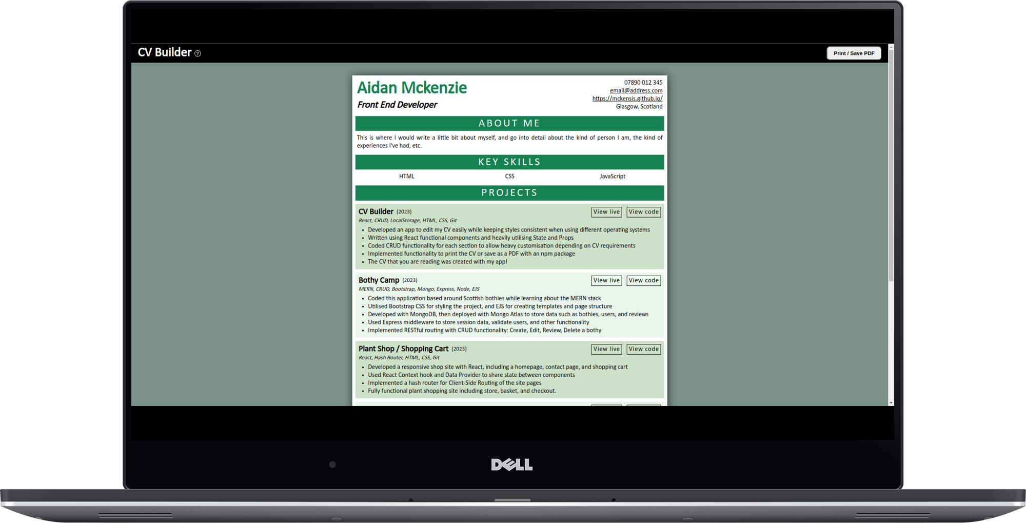 Aidan Mckenzie | Front End Developer